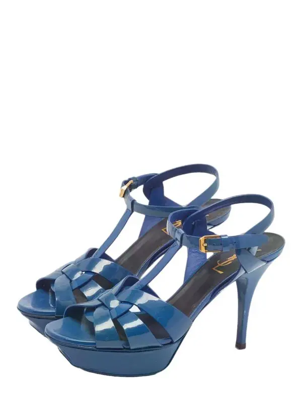 Saint Laurent Tribute Platform Sandals - Blue