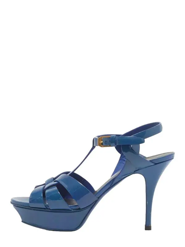 Saint Laurent Tribute Platform Sandals - Blue