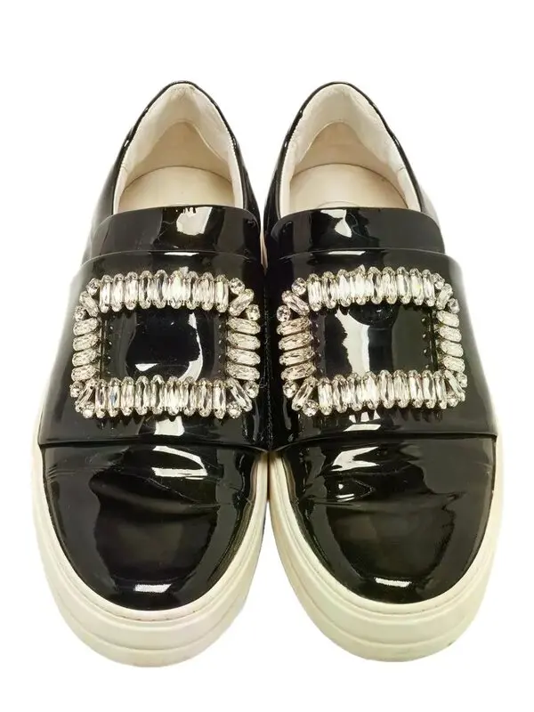ROGER VIVIER Sneaky Viv Crystal-buckle Sneakers - Black
