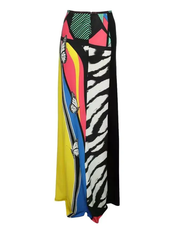 Roberto Cavalli Printed Maxi Skirt - Black