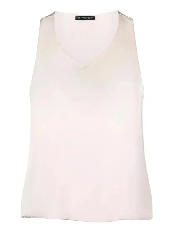 BETTY BARCLAY Layered Satin-finish Blouse - Neutrals