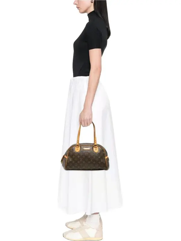 LOUIS VUITTON 2008 Monogram Montorgueil Pm Handbag - Brown