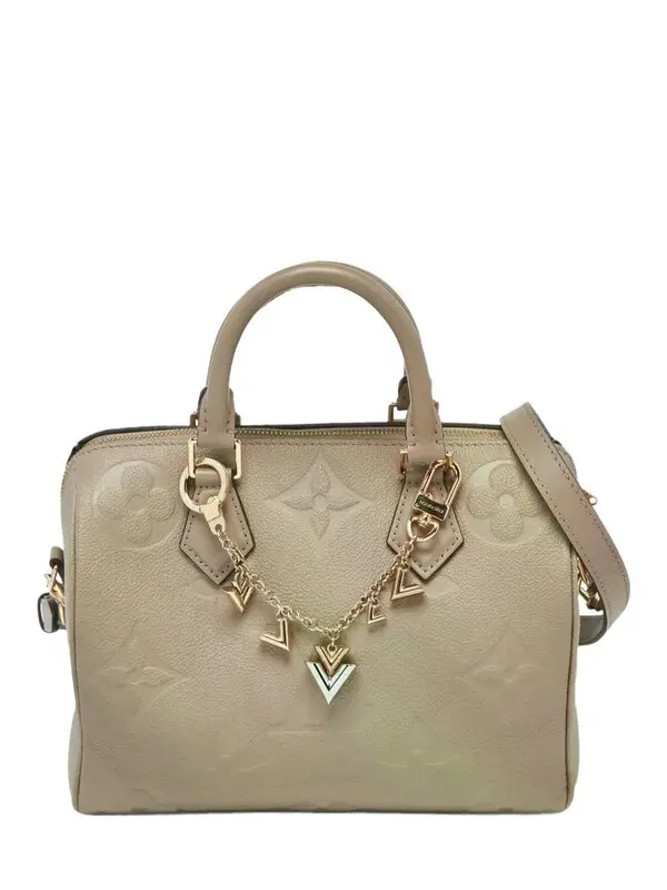 LOUIS VUITTON Speedy Bandoulière Monogram Empreinte Tote Bag - Neutrals