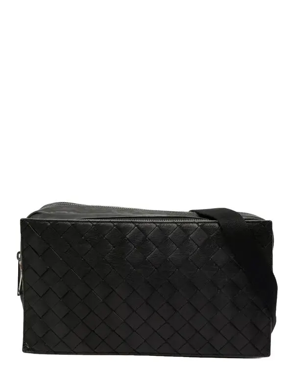 Bottega Veneta Woven Nappa Leather Shoulder Bag - Black