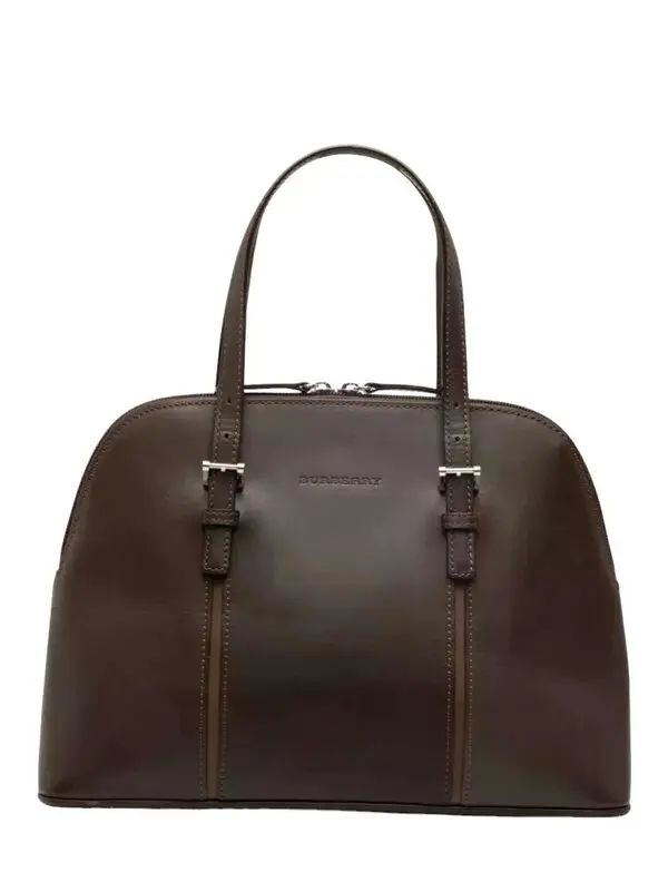 Burberry Leather Dome Handbag - Brown