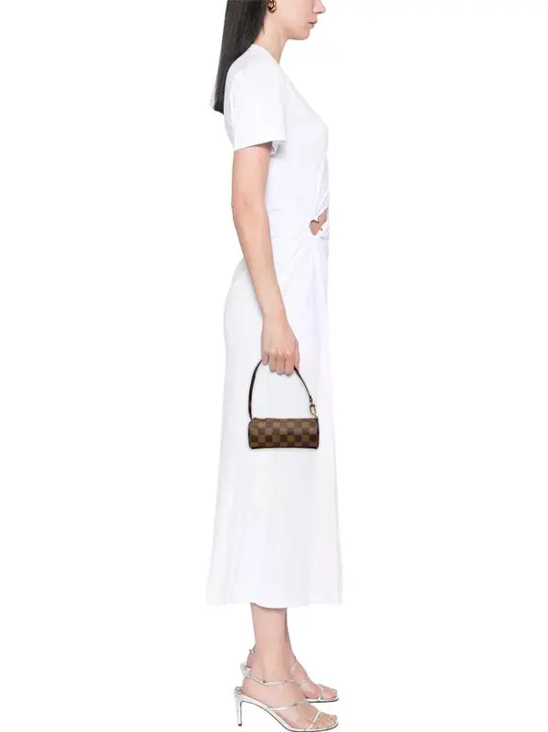 LOUIS VUITTON Damier Ebene Papillon Pochette Handbag - Brown