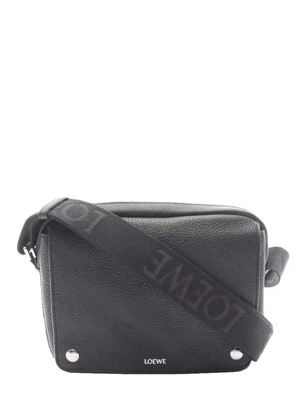 Loewe Medium Pebble Messenger Bag - Black