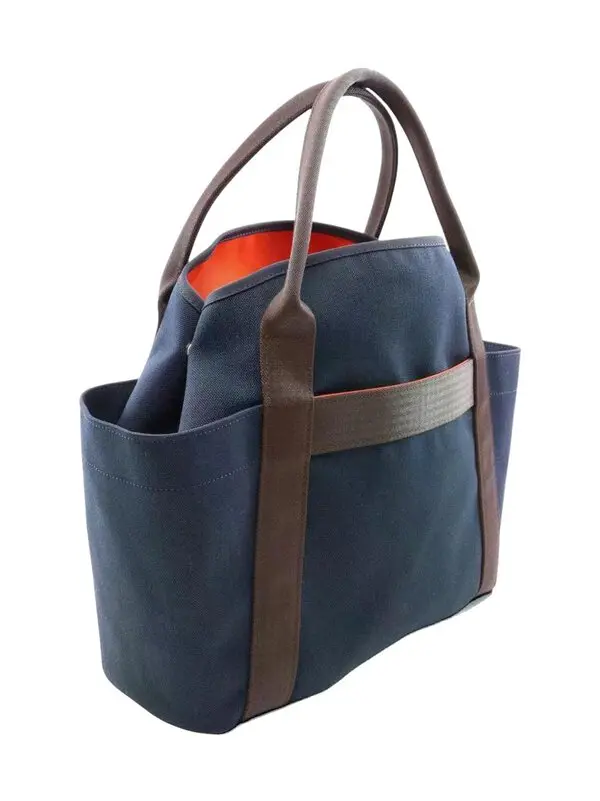 Hermès Toile Sac De Pansage Grooming Bag Satchel - Blue