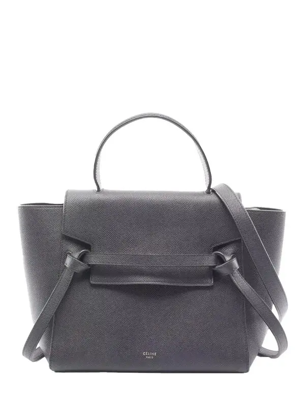 Celine Micro Grained Calfskin Belt Bag Satchel - Black