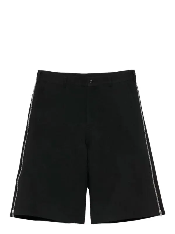 Comme Des Garçons Zip Detail Shorts - Black