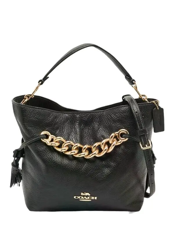 COACH Andy Drawstring Shoulder Bag With Gold-tone Hardware - Black