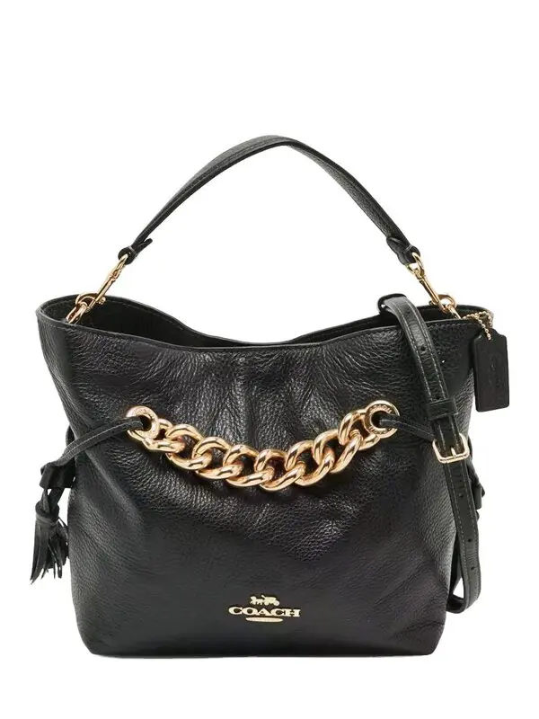 COACH Andy Drawstring Shoulder Bag With Gold-tone Hardware - Black