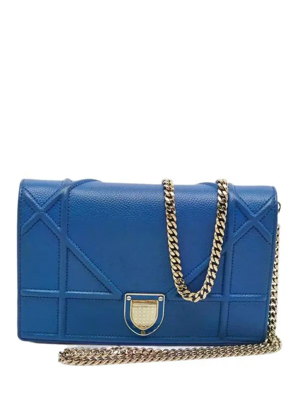 Dior Diorama Leather Wallet - Blue