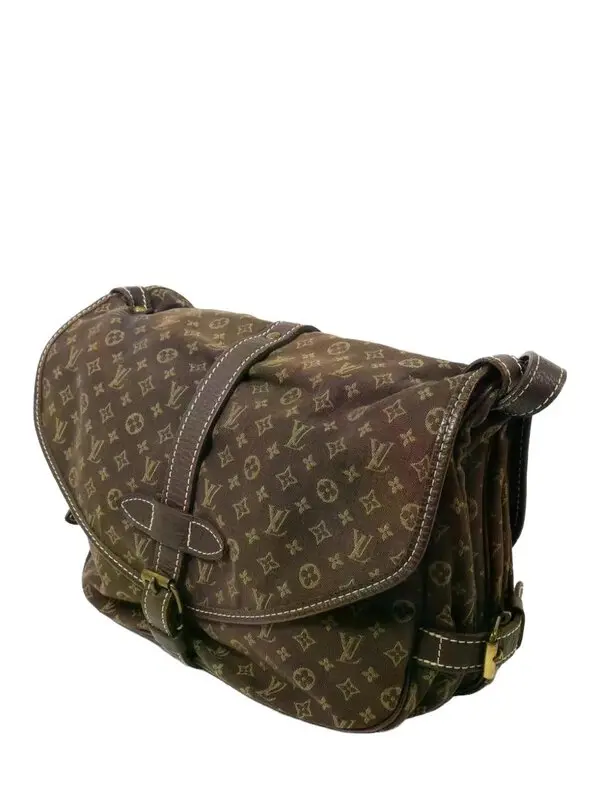 LOUIS VUITTON Monogram Mini Saumur Shoulder Bag - Brown