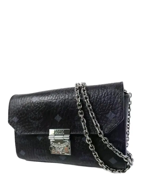 Mcm Millie Visetos Shoulder Bag - Black