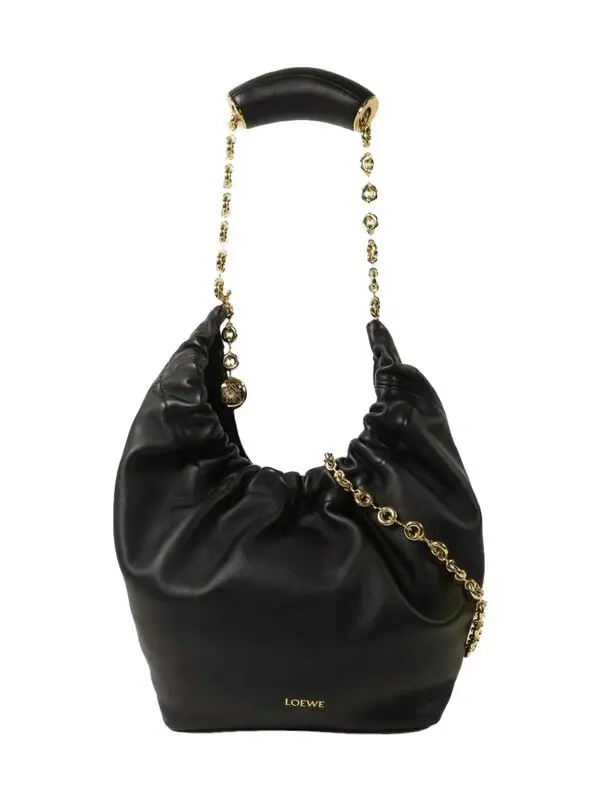 Loewe Small Squeeze Lambskin Shoulder Bag - Black
