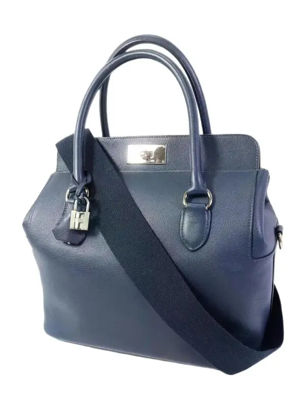 Hermès 26 Toolbox Shoulder Bag - Blue