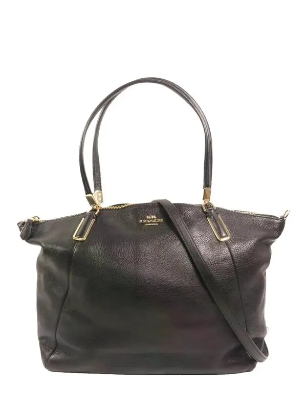 COACH VINTAGE Leather Tote Bag - Black