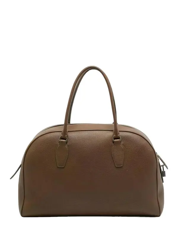 THE ROW Grained Leather Tote Bag - Brown