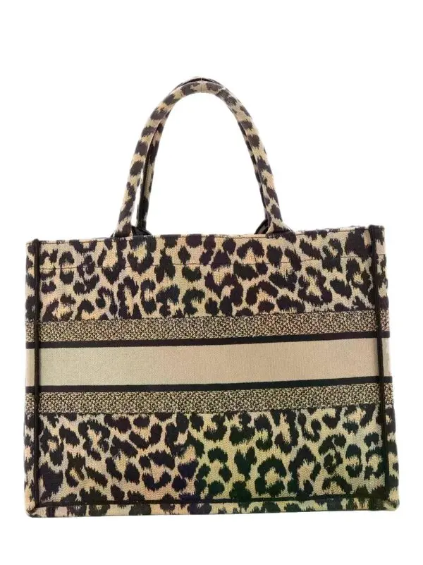 Dior Embroidered Canvas Tote Bag - Brown