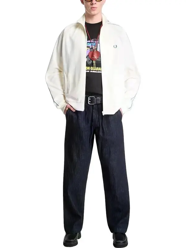 Fred Perry Logo-embroidered Track Jacket - White