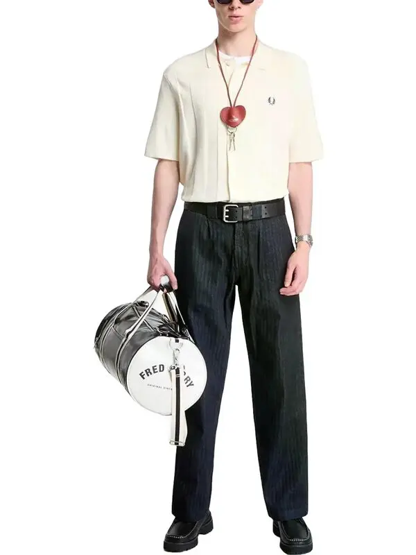 Fred Perry Tonal Vertical-stripe Shirt - Neutrals