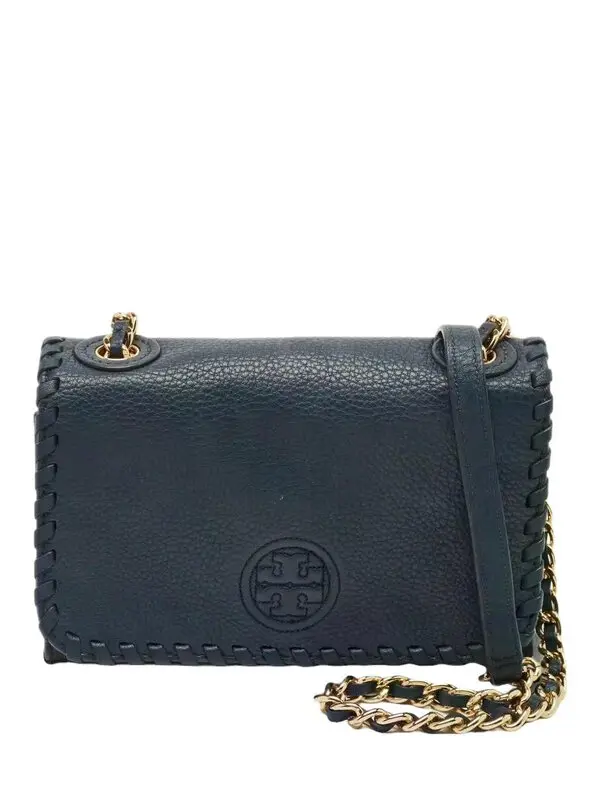 Tory Burch Marion Shrunken Whipstitched Cross Body Mini Bag - Blue