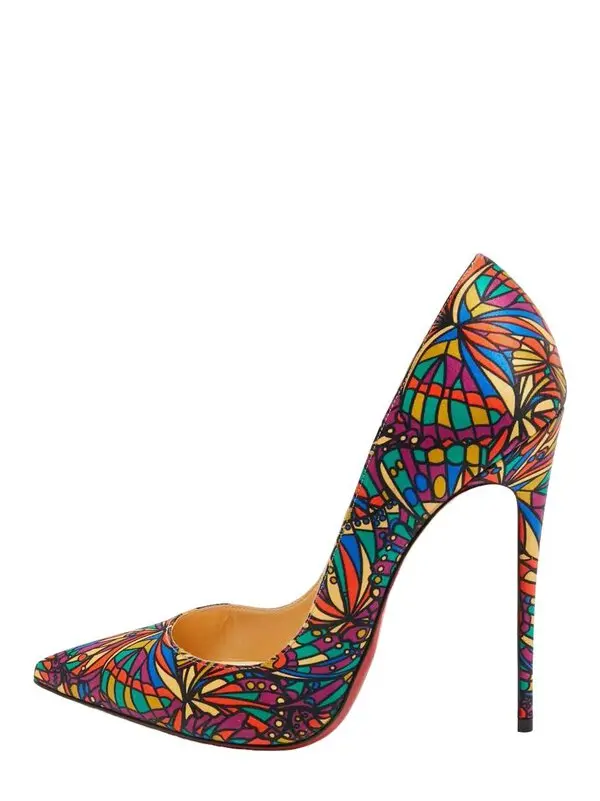 CHRISTIAN LOUBOUTIN So Kate Vitrail Print Pumps - Purple