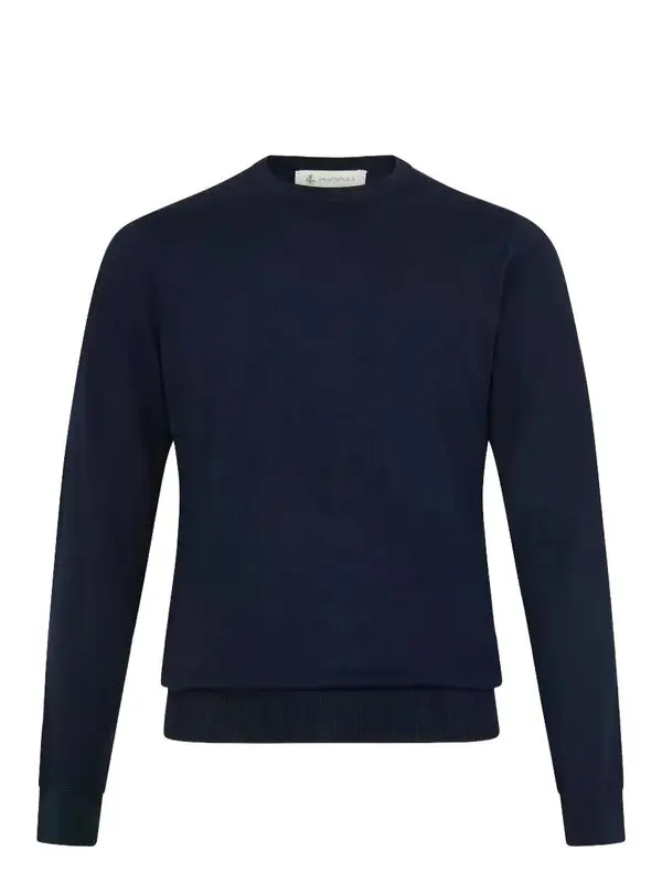PIACENZA CASHMERE 1733 Merino Wool Crew Neck Pullover - Blue