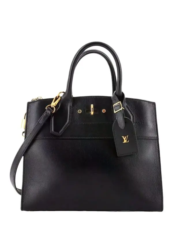 LOUIS VUITTON City Steamer Pm Leather Satchel - Black