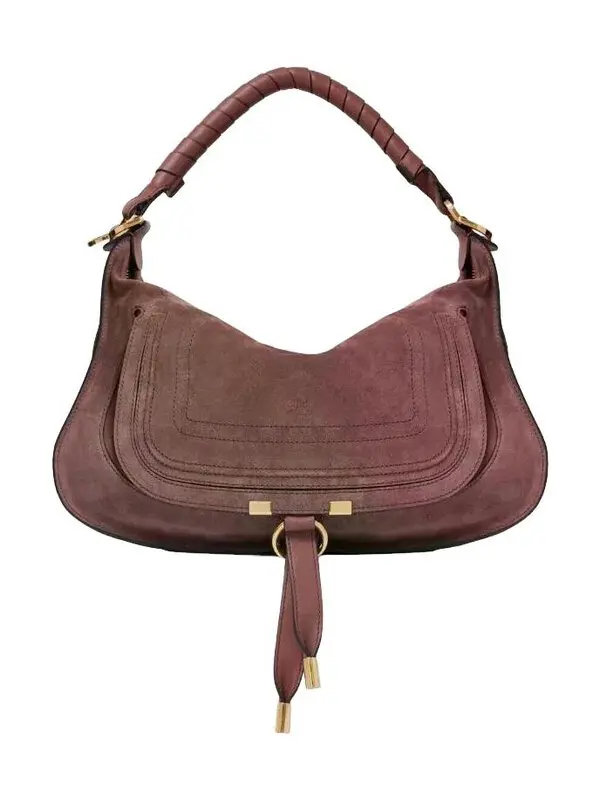 Chloé Marcie Suede Tote Bag - Walnut
