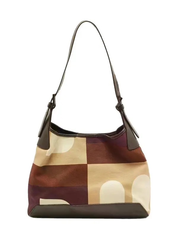 Bally Color Block Shoulder Bag - Brown