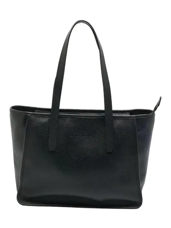 Longchamp Le Foulonné Leather Tote Bag - Black