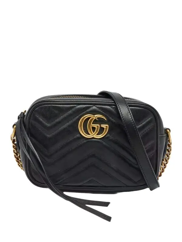 Gucci Gg Marmont Matelassé Cross Body Bag - Black