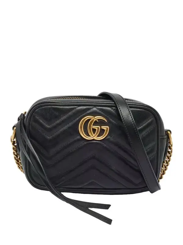 Gucci Gg Marmont Matelassé Cross Body Bag - Black