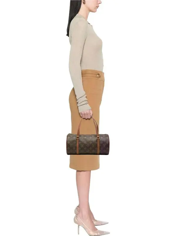 LOUIS VUITTON Monogram Papillon 30 Handbag - Brown