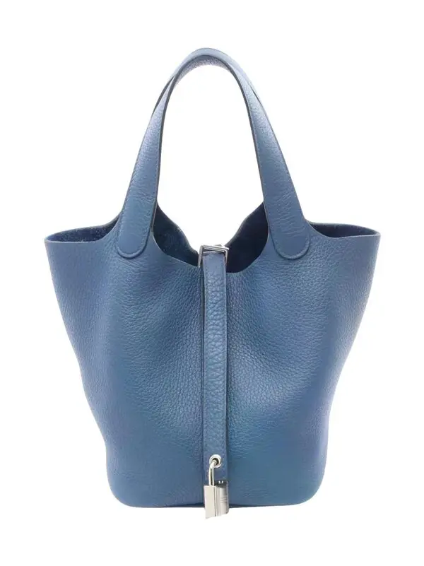 Hermès Clemence Picotin Lock 18 Handbag - Blue