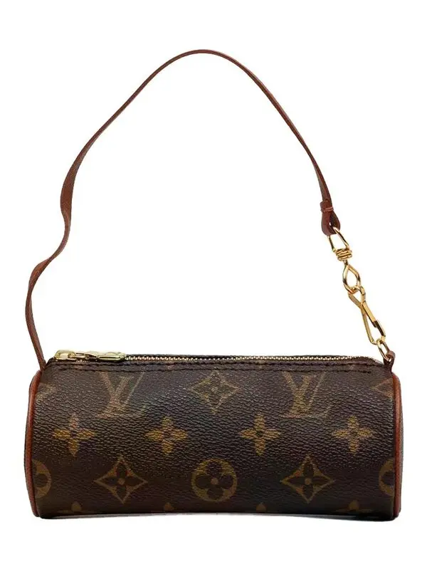 LOUIS VUITTON Monogram Papillon Pochette Handbag - Brown