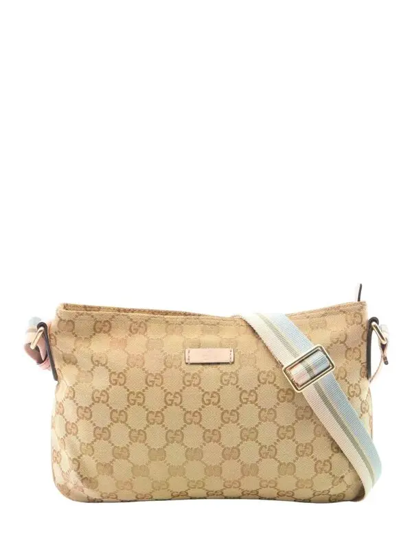 Gucci Gg Canvas Web Crossbody Bag - Neutrals