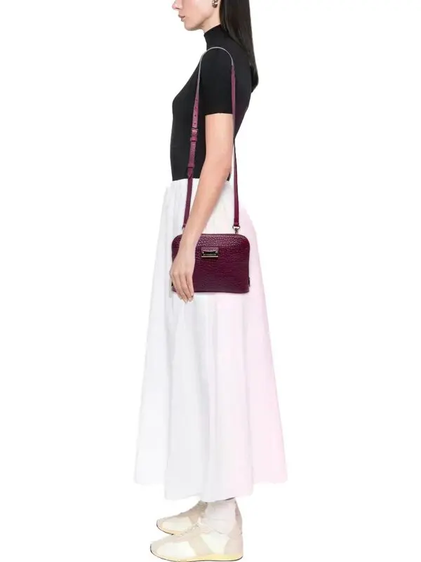 Burberry Leather Harrogate Crossbody Bag - Purple