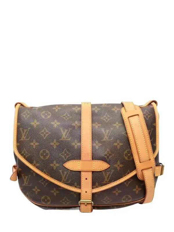 LOUIS VUITTON Monogram Saumur 30 Crossbody Bag - Brown