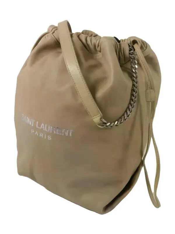Saint Laurent Teddy Chain-link Shoulder Bag - Neutrals