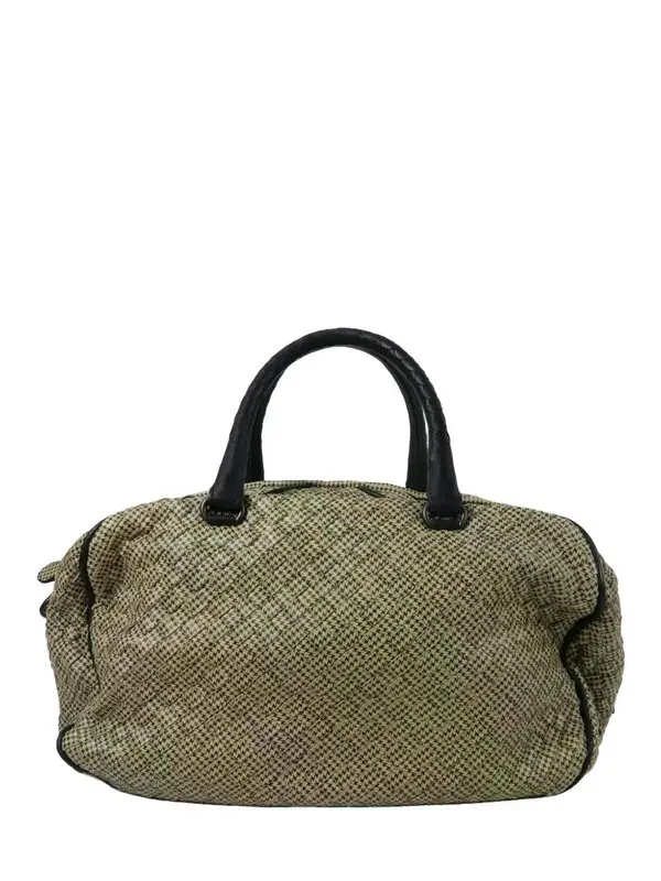 Bottega Veneta Intrecciato Houndstooth Handbag - Neutrals