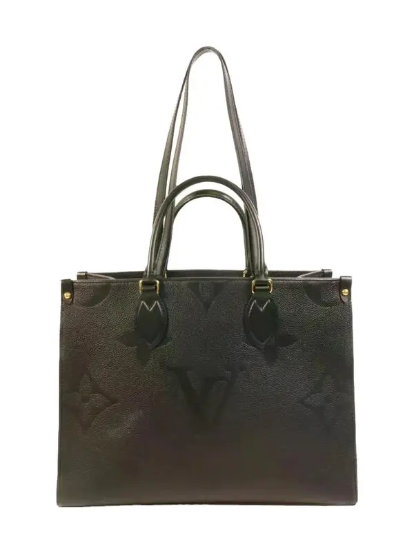 LOUIS VUITTON Leather Monogram Empreinte Tote Bag - Black