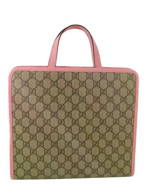 Gucci Strawberry Appliqué Tote Bag - Brown