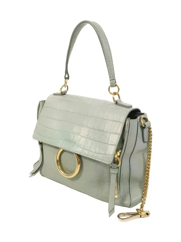 Chloé Ring Detail Shoulder Bag - Blue