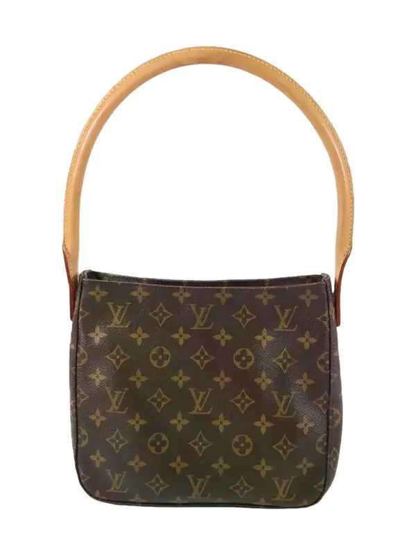 LOUIS VUITTON Monogram Canvas Mm Looping Tote Bag - Brown