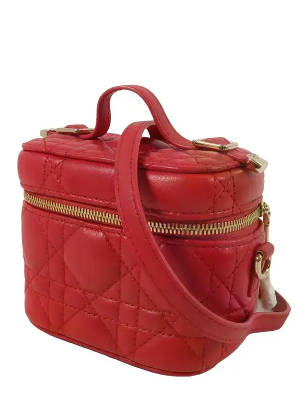 Dior Lady Quilted Shoulder Bag - Red