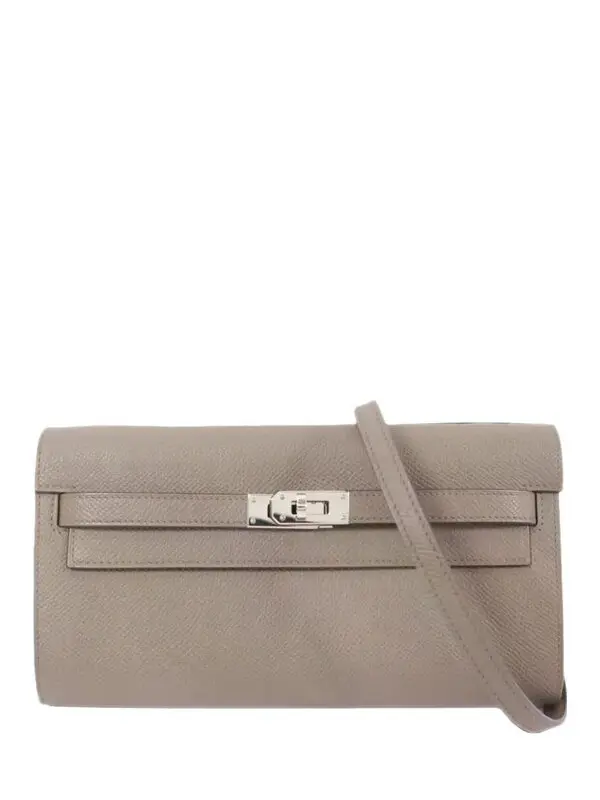 Hermès Kelly To Go Leather Shoulder Bag - Grey