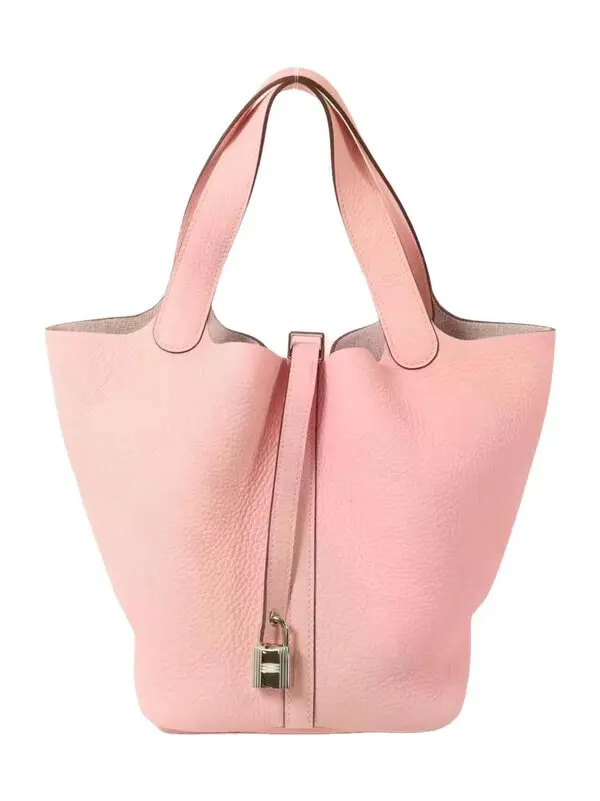 Hermès Mm Picotin Leather Tote Bag - Pink